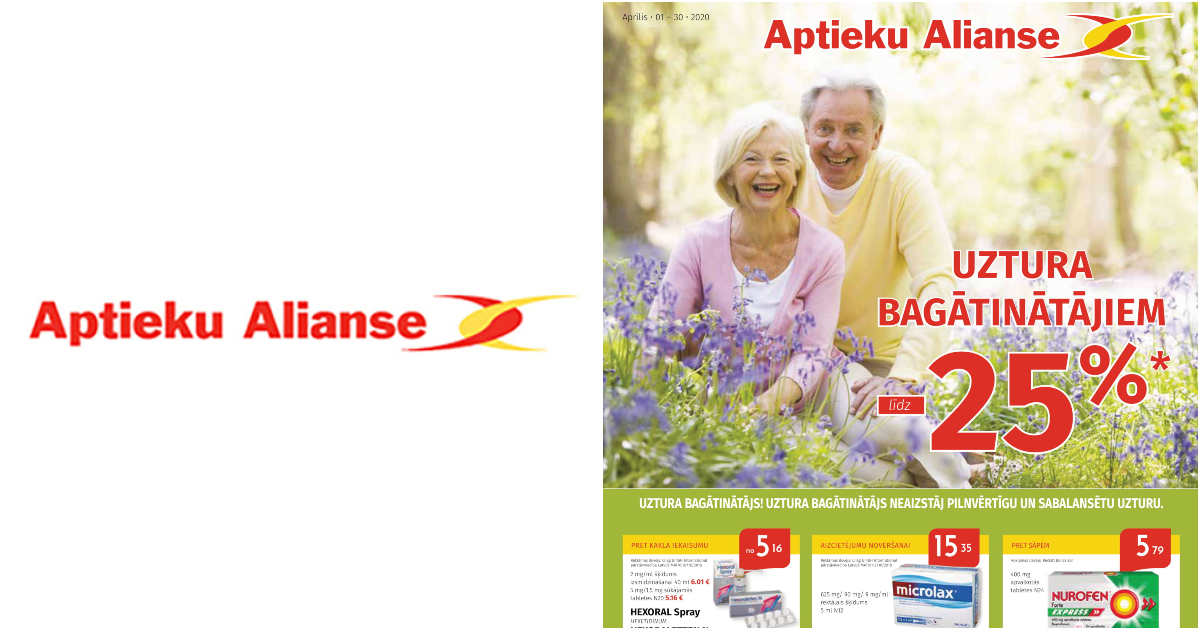 APTIEKU ALIANSE akcijas | AkcijuBuklets.lv